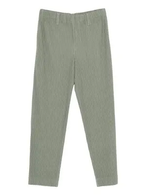 Issey Miyake Pleated Tailored Trousers - Green