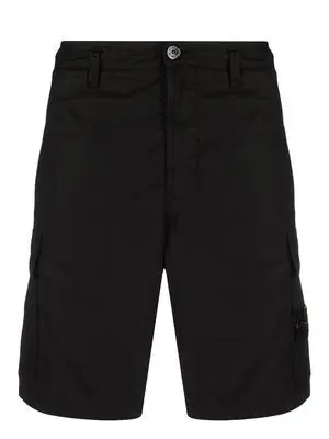 Stone Island Cotton Cargo Trousers - Black