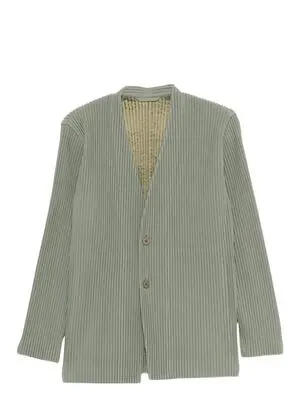 Issey Miyake Pleated Single-breasted Jacket - Green