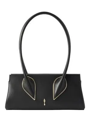 CHRISTIAN LOUBOUTIN Venus Leather Shoulder Bag - Black