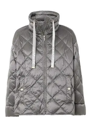 Max Mara The Cube Quilted Padded Shell Down Jacket Dark Gray