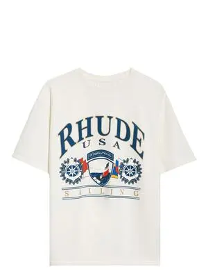 Rhude Usa Sailing Icon Tee - White