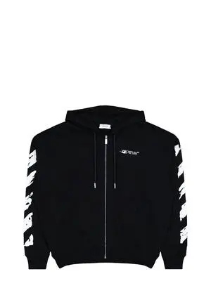 Off-White Ink Arrow Skate Zip Hoodie - Black