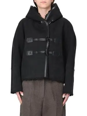 LOW CLASSIC Hooded Coat - Black