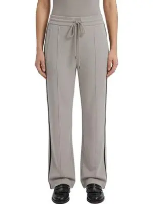 Max Mara Tailored Trousers With Contrast Piping - Ecru