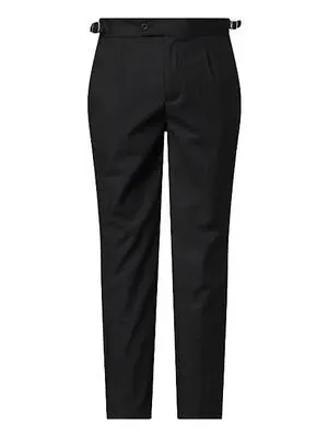 ARNE Adjustable-waistband Formal Woven Trousers - Black