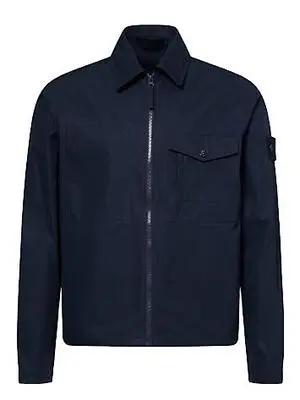 Stone Island Ghost Weatherproof Cotton Overshirt - Navy Blue