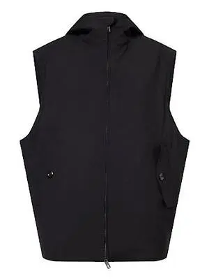 Emporio Armani Regular-fit Stretch-wool Hooded Jacket - Black Beauty