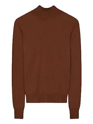 JOSEPH Cashair High Neck Cashmere Jumper - Cocoa