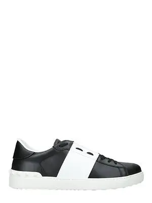 Valentino Garavani Open Leather Trainers - Blk/white