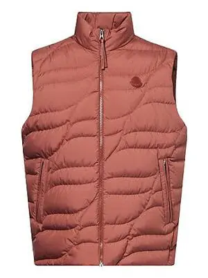 Moncler Brand-badge Shell-down Gilet - Rust