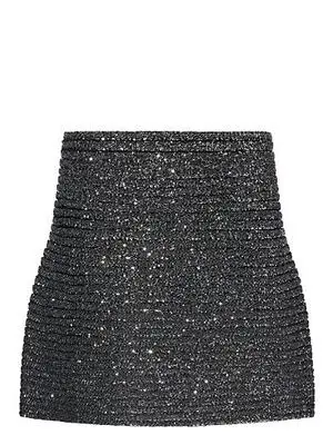 Alaïa Wool-blend Sequin-embellished Mini Skirt - Noir Alaia