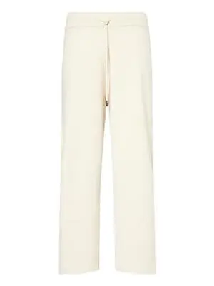 Moncler Straight-leg Wool And Cashmere Jogging Bottoms - Natural