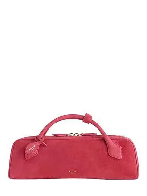 Alaïa Le Teckel Suede Clutch - Framboise
