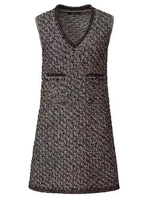 Fabiana Filippi Sleeveless V-neck Dress - Grey
