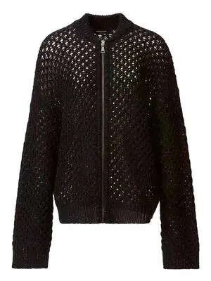 Fabiana Filippi Open-knit Zip-up Cardigan - Black