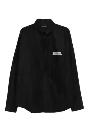 Balenciaga Logo Pocket Shirt - Black