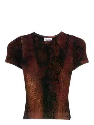 JEAN PAUL GAULTIER Animal-print T-shirt - Brown