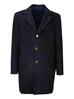Kiton Single-breasted Coat - Blue