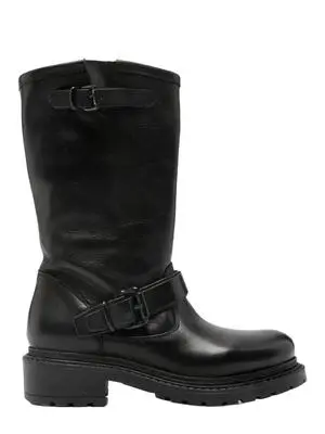 METISSE Buckle-strap Boots - Black