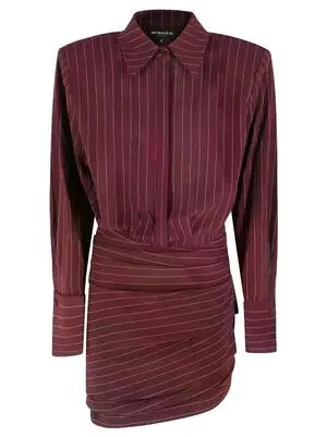 Retrofete Narine Striped Mini Dress - Red