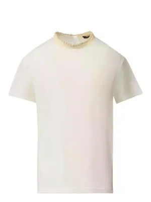 Fabiana Filippi Scalloped-collar T-shirt - White