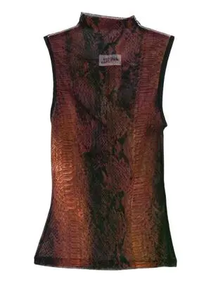 Jean Paul Gaultier Animal-print Top - Brown
