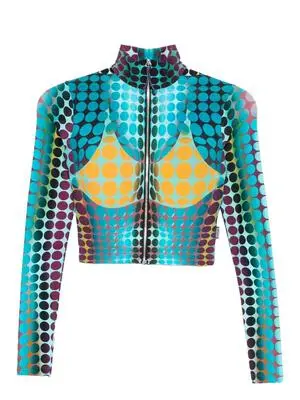 Jean Paul Gaultier Long-sleeve Zip-fastening Top - Blue