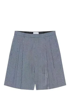 Givenchy Check-pattern Pleated Shorts - Blue