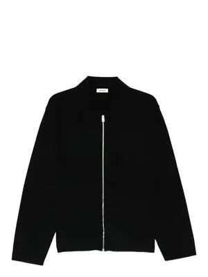 Sandro Zip-up Knit Cardigan - Black