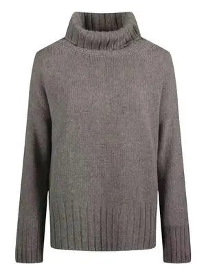 ARAGONA Roll-neck Sweater - Grey