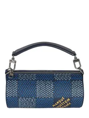 LOUIS VUITTON Louis Vuitton Damier Heritage Canvas Soft Polochon PM Blue