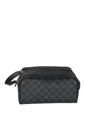 LOUIS VUITTON Damier Graphite Canvas Dopp Kit - Black