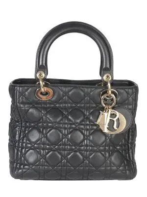 DIOR Lambskin Cannage Medium Lady Dior