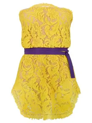 Dsquared2 Belted Mini Dress - Yellow