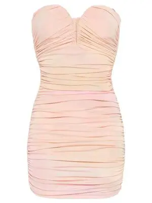 Elisabetta Franchi Sweetheart-neckline Ruched Mini Dress - Pink
