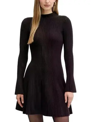 TWINSET Flared Rib Mini Dress