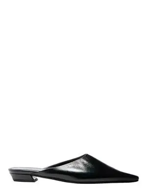 Proenza Schouler Trap Leather Slides - Black