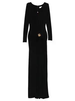 ELISABETTA FRANCHI Brooch Maxi Dress