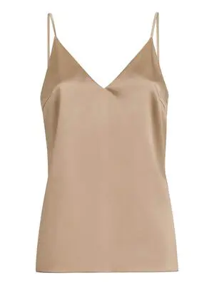 Brunello Cucinelli Stretch-silk Tank Top - Beige