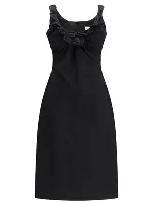 Magda Butrym Flower-appliqué Dress - Black