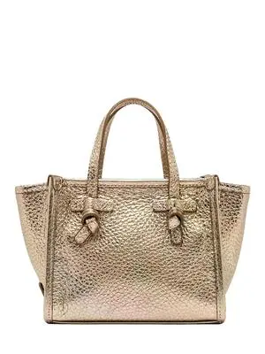 GIANNI CHIARINI Miss Marcela Knotted-handle Tote Bag - Gold