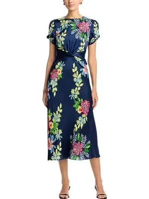 Saloni Gwen-c Midi Dress - Hosta Trellis