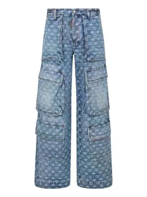 Dsquared2 Logo-print Trousers - Blue