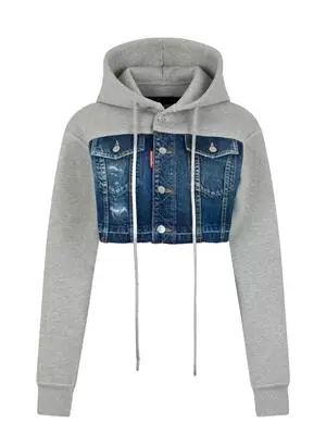 Dsquared2 Long-sleeve Ripped Hoodie - Grey