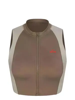 SKIMS X Nike Front Zip Bra - Brown