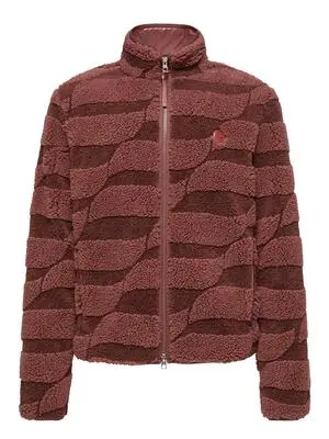Moncler Teddy Jacquard Zip-up Sweatshirt - Brown
