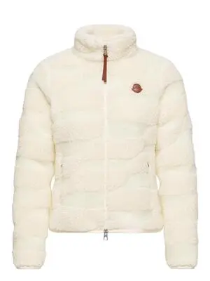 Moncler Teddy Jacquard Padded Zip-up Cardigan - White