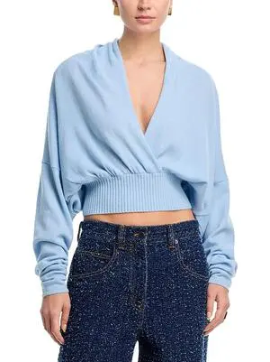 Ronny Kobo Solange Wool & Cashmere V-neck Sweater - Skyway