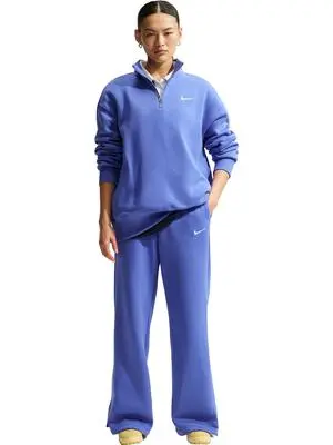 Nike Sportswear Phoenix Fleece High-waisted Wide-leg Pants - Blue